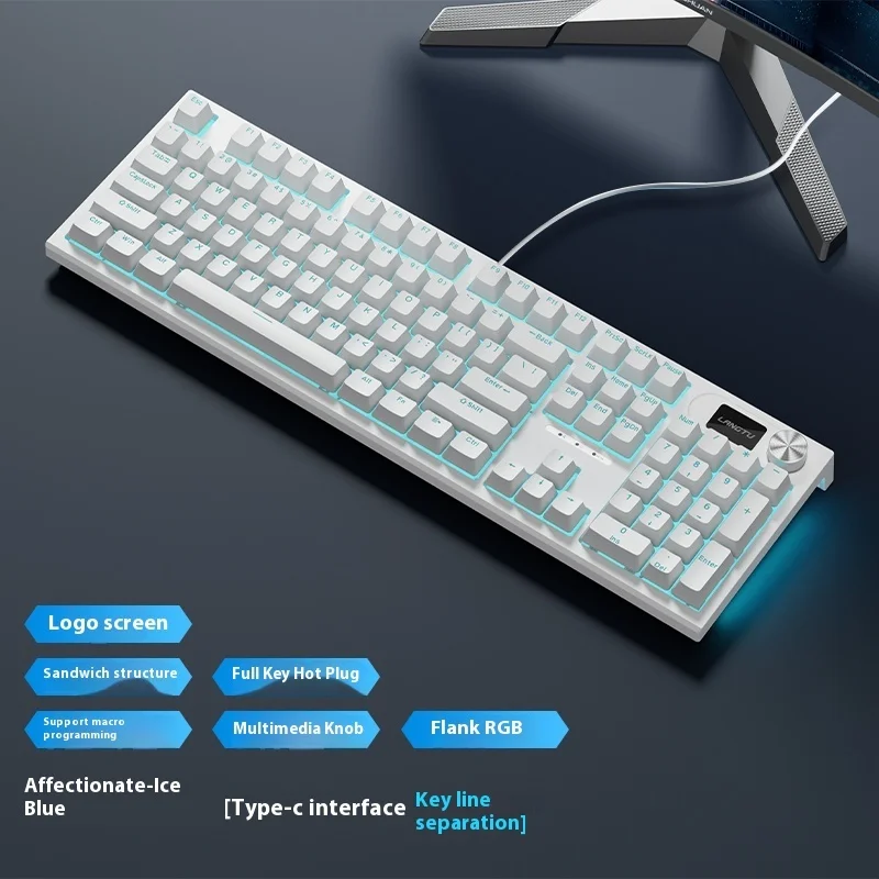 Langtu-Lt104-Mechanical-Keyboard-104keys-Pbt-Keycap-Tpye-c-Wired-Rgb ...