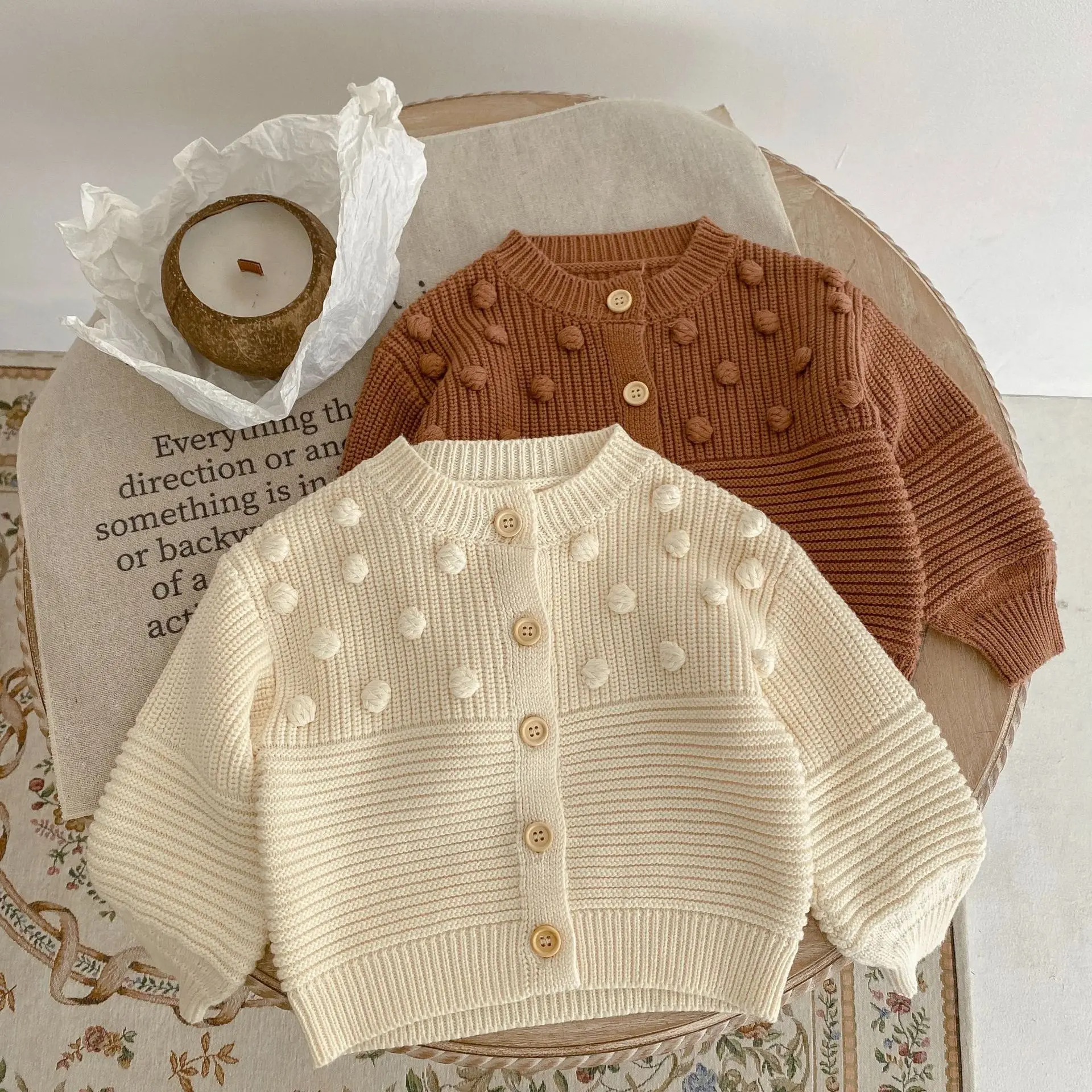 Newborn-Baby-Girls-Knitting-Cardigan-Flower-Embroidery-Long-Sleeve ...