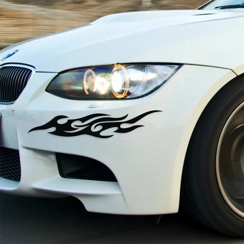 2Pcs-Car-Stickers-Modified-Flame-Decals-Scratches-Motorcycle-Bumper ...