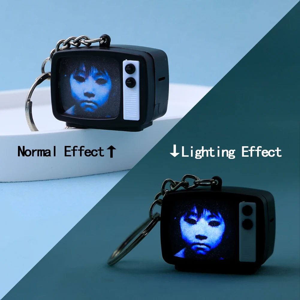 Horror Vintage TV Pendant Keychain with Sound Light Effects Spooky ...