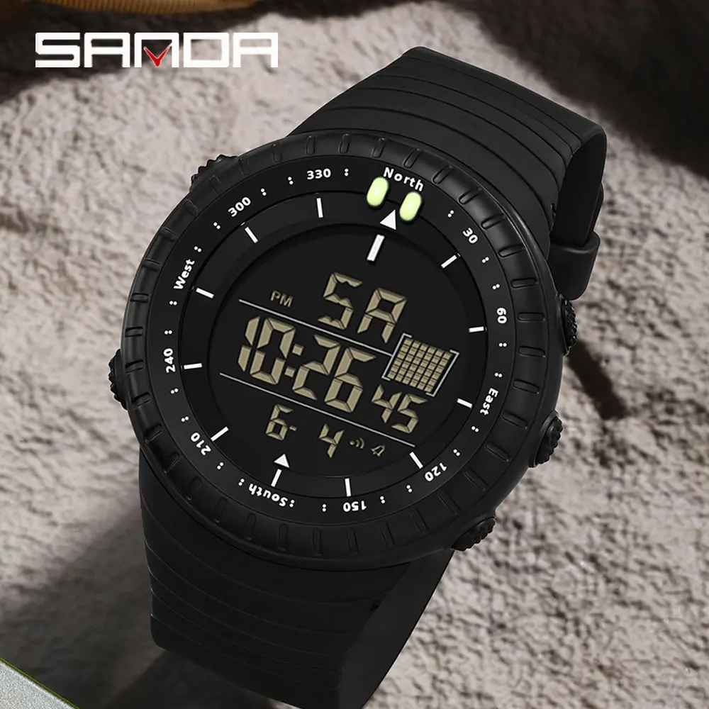 SANDA Top Brand Men Electronics Watch Outdoor Sports Waterproof Big ...