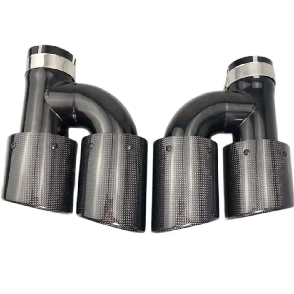 1-Pair-Car-Exhaust-Tail-Muffler-Tip-304-Stainless-Steel-Tailpipe-For ...