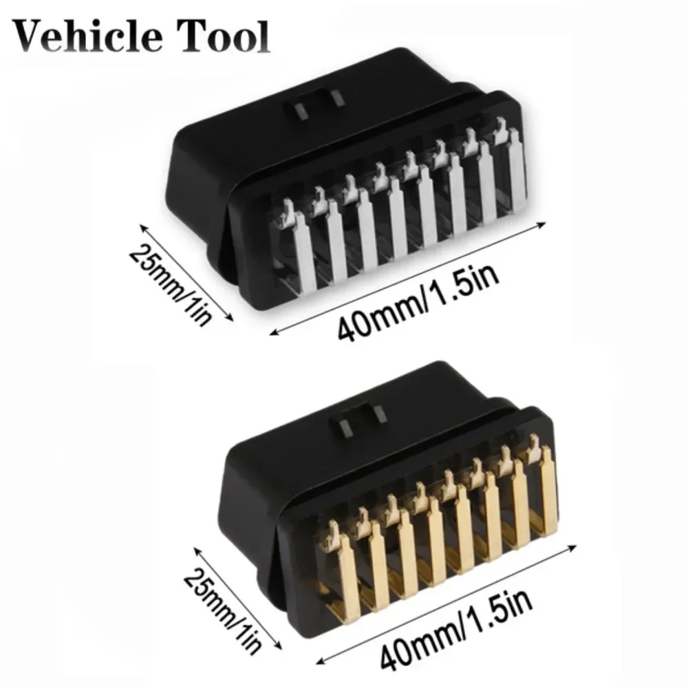 OBD-II-OBD2-90-Degrees-16-Pin-Female-Connector-Adapter-Wire-Sockets ...