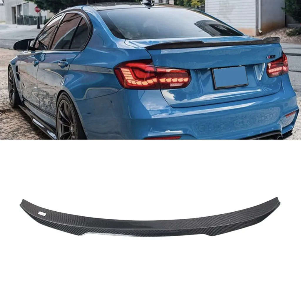 1Pcs-Real-Carbon-Fiber-Car-Rear-Trunk-Deck-Spoiler-Car-Tail-Wing-For ...