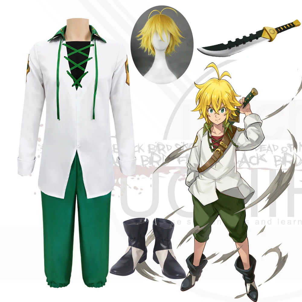 Anime Seven Deadly Sins Cosplay Meliodas Cosplay Costume wig Dragon's ...