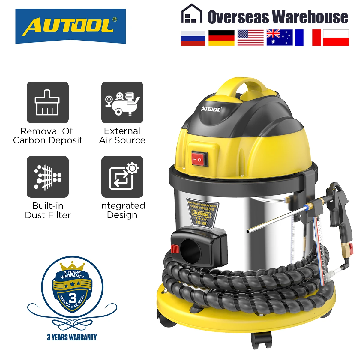 AUTOOL HTS558 Car Engine Carbon Deposition Cleaner Intake Pipe Valve ...