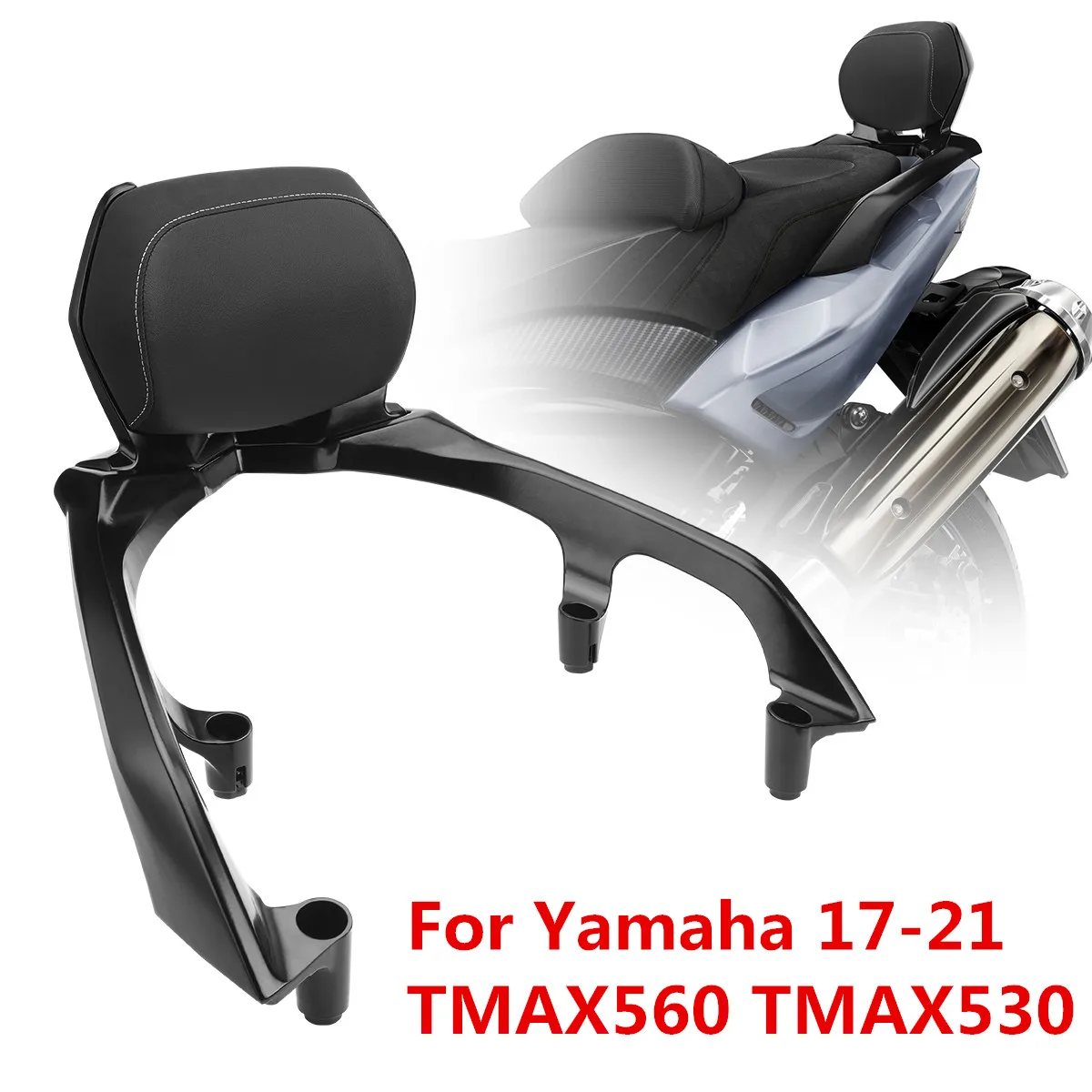 Motorcycle Backrest | Pu Leather Rear Passenger Seat Backrest |Backrest For Yamaha Tmax530 ...