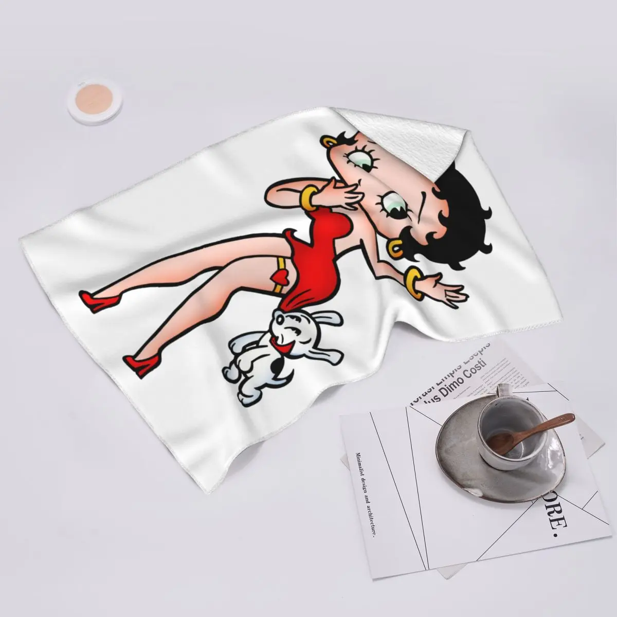 Custom Mrs Boop Thing Crew Bettys And Her Dog 2 Soft Face Towel Quick ...