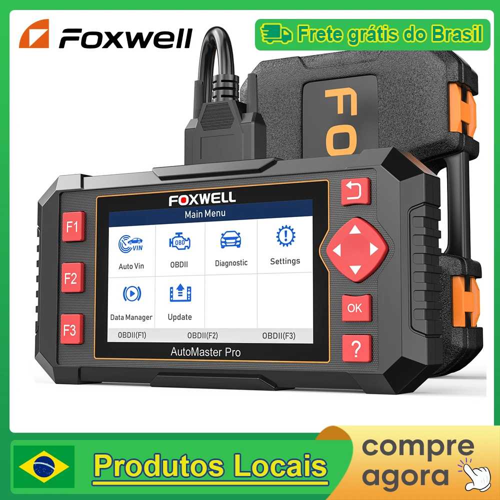 Foxwell nt604 elite obd2 scanner automático abs srs leitor de código de ...