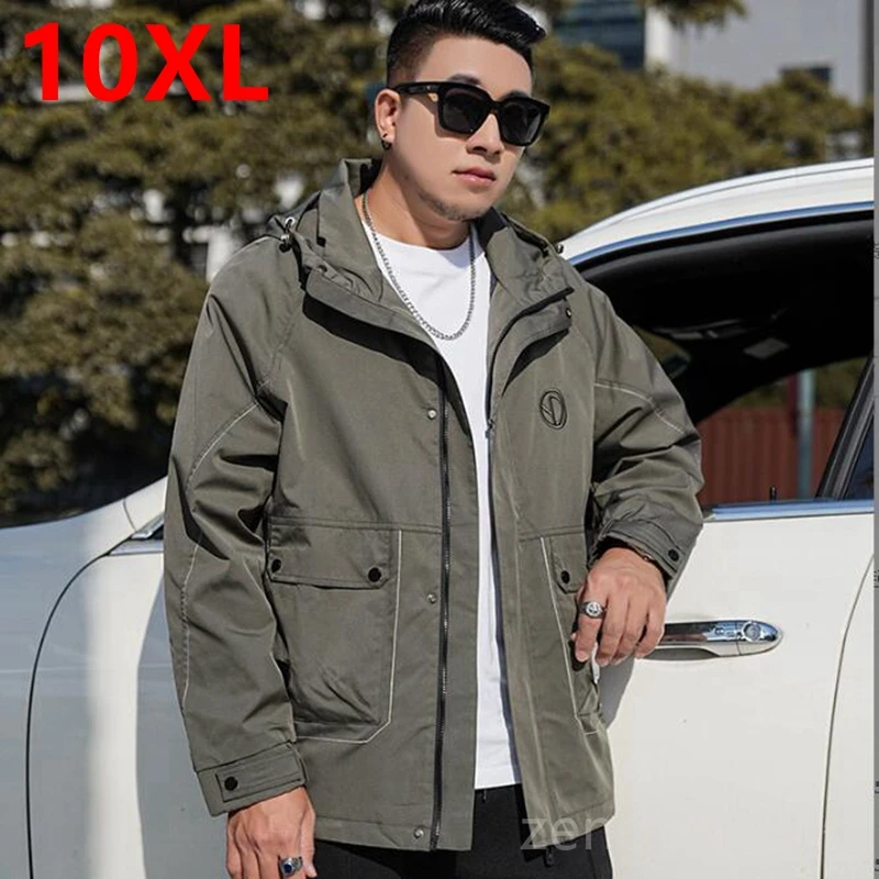 10XL 9XL 8XL plus size men's jacket spring autumn tide workwear casual ...