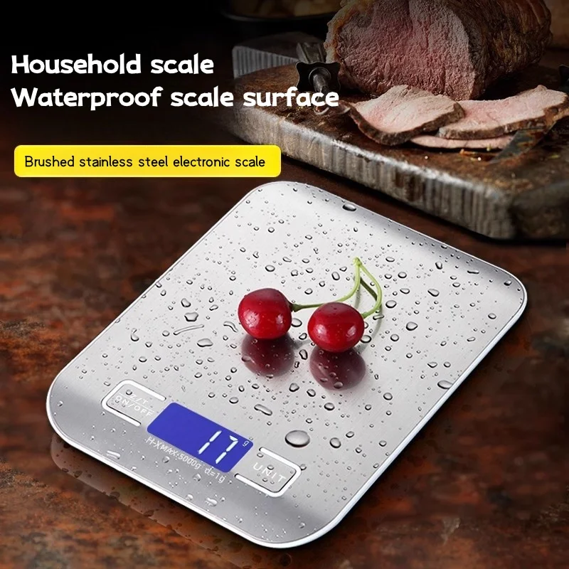 10/5Kg Kitchen Scale digital Stainless Steel Weighing Scale Food Diet ...