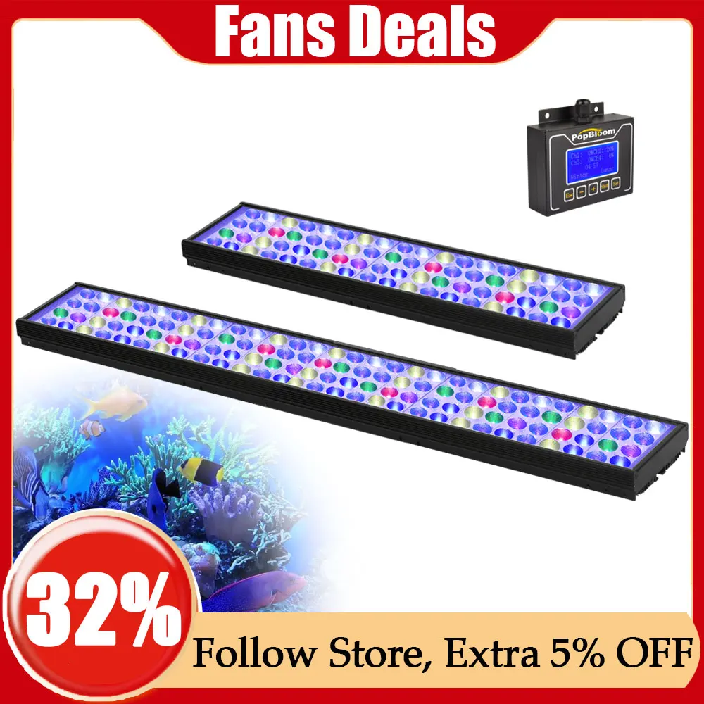 NEW-PopBloom-Led-Aquarium-Light-Full-Spectrum-Marine-Aquarium-Lamp-For ...
