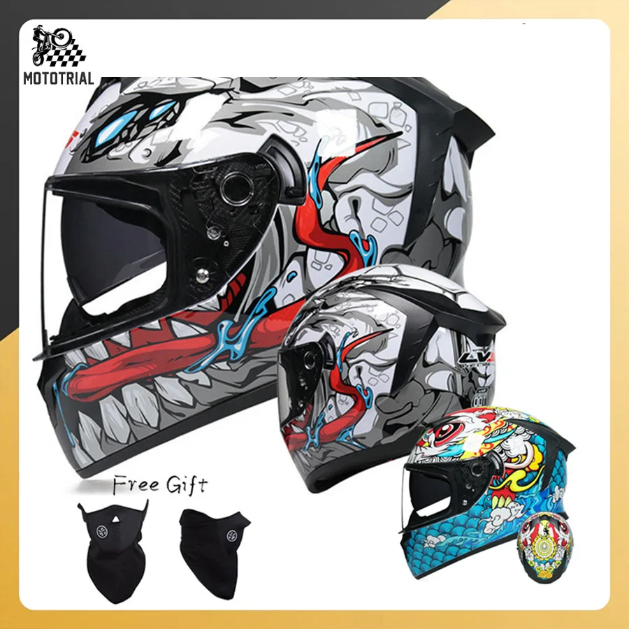 Full-Face-Helmet-And-Safety-Moto-Pattern-Modular-Capacetes-Helmets ...