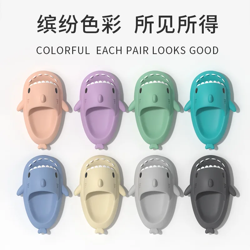 Shark-Slippers-Man-Women-Summer-Beach-Slides-Non-slip-Shark-Clapper ...