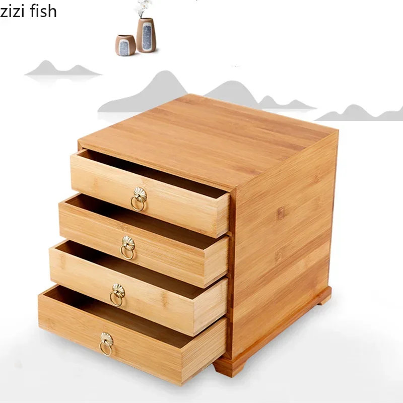 Bamboo Tea Box Multi-layer Drawer Storage Boxes Tea Organizer Teas Bag ...