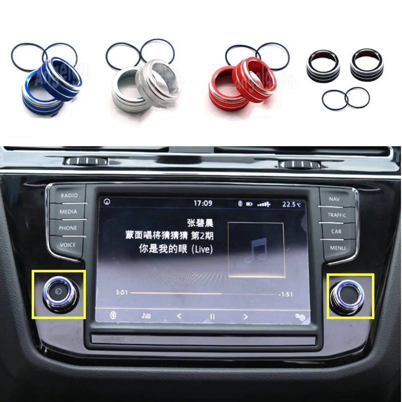 Car-Audio-Stereo-Volume-Control-Knob-Ring-Cover-Trim-Fit-For-Volkswagen ...
