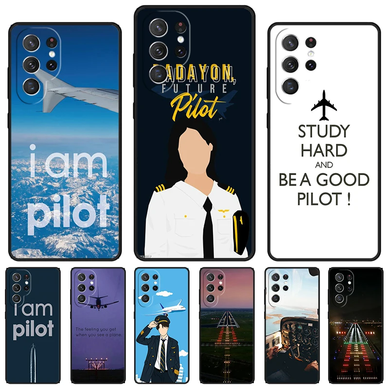 Airplane-Pilot-phone-case-For-Samsung-Galaxy-S24-S23-S22-Ultra-Note-10 ...