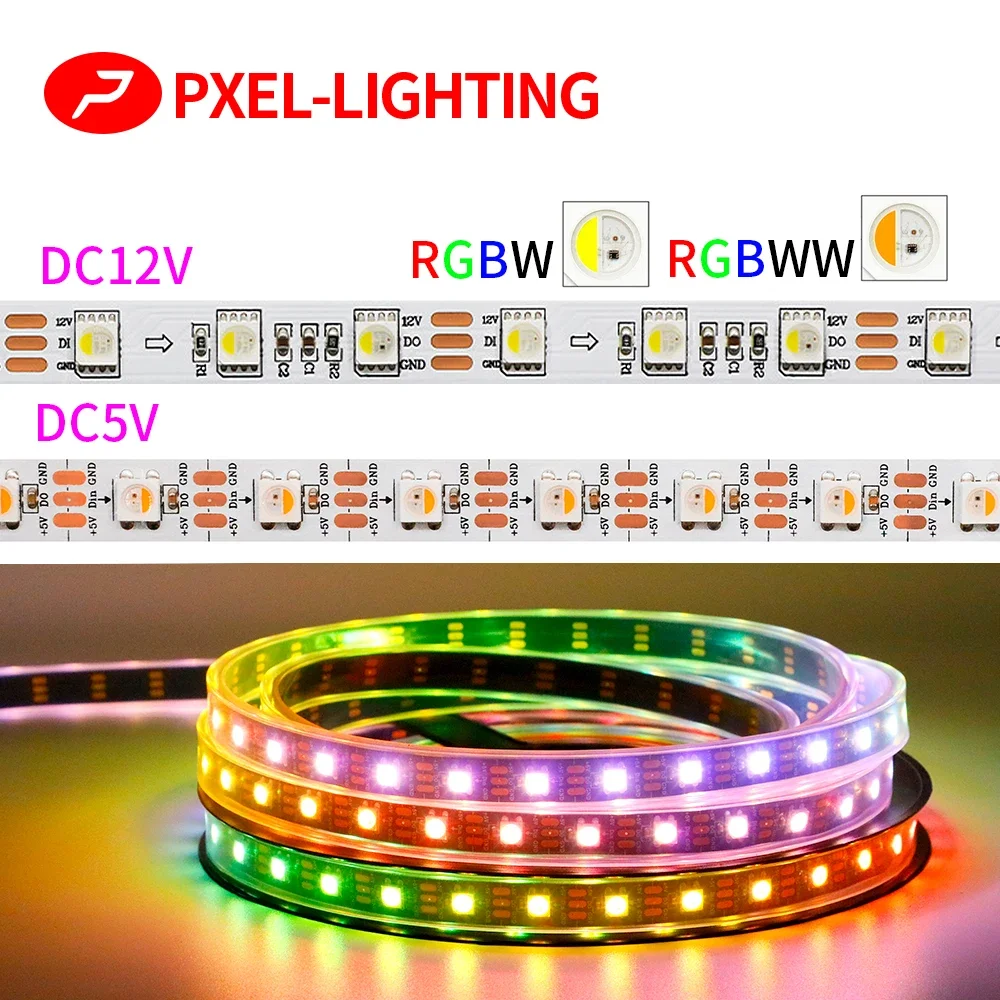 5V-12V-addressable-RGBW-RGBWW-4-colors-in-1-LED-Strip-SK6812-IC ...