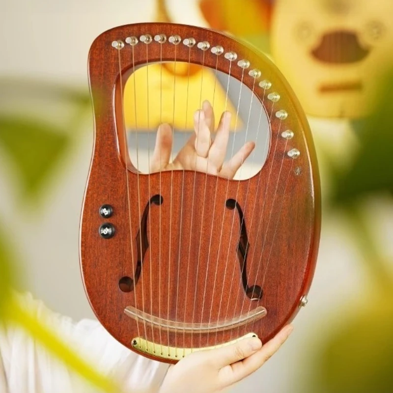 16 cordas harpa pequena mogno lira harpas adulto iniciante profissional ...