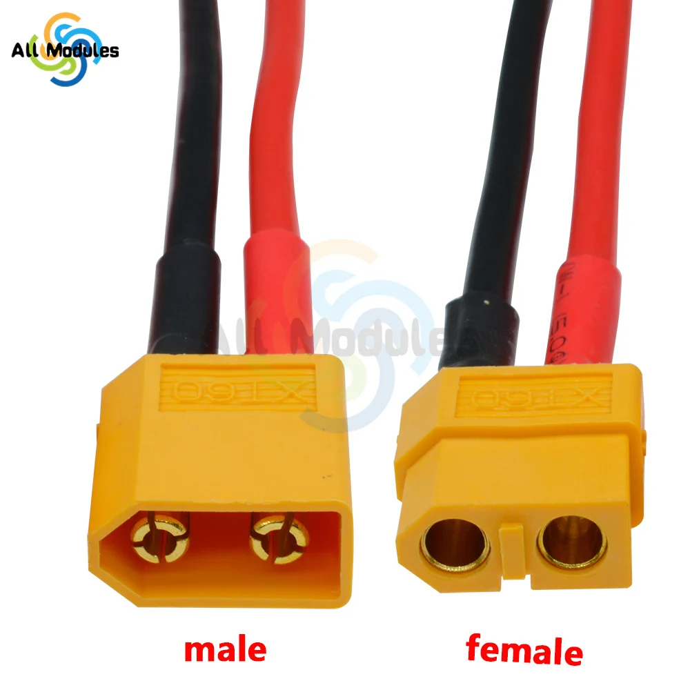 2PCS-Set-XT60-Male-Female-Battery-Connector-Female-Male-Plug-with ...