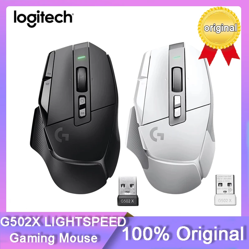 Logitech g502x com fio/lightspeed mouse sem fio avançado novo óptico ...