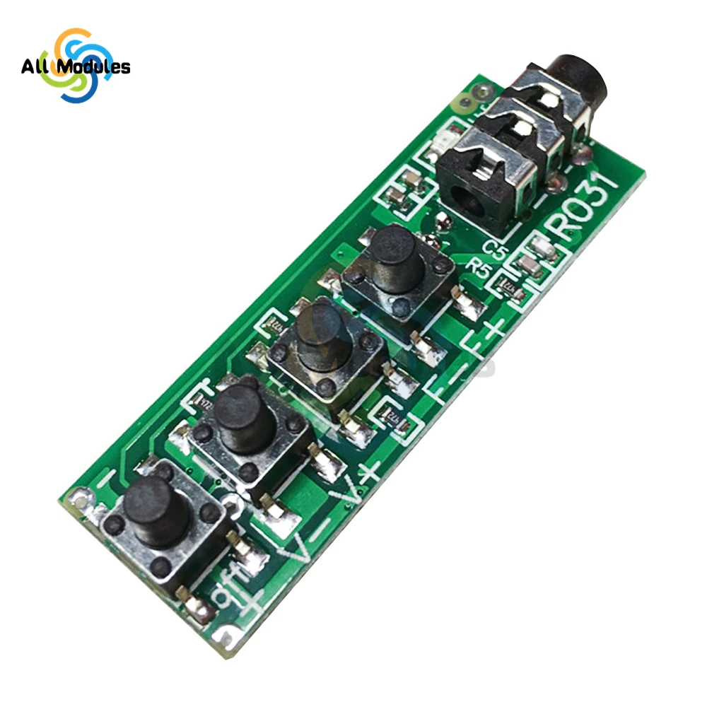 RDA5807 Two-channel Stereo FM Receiver Board Module DC 2.8V-12V FM ...