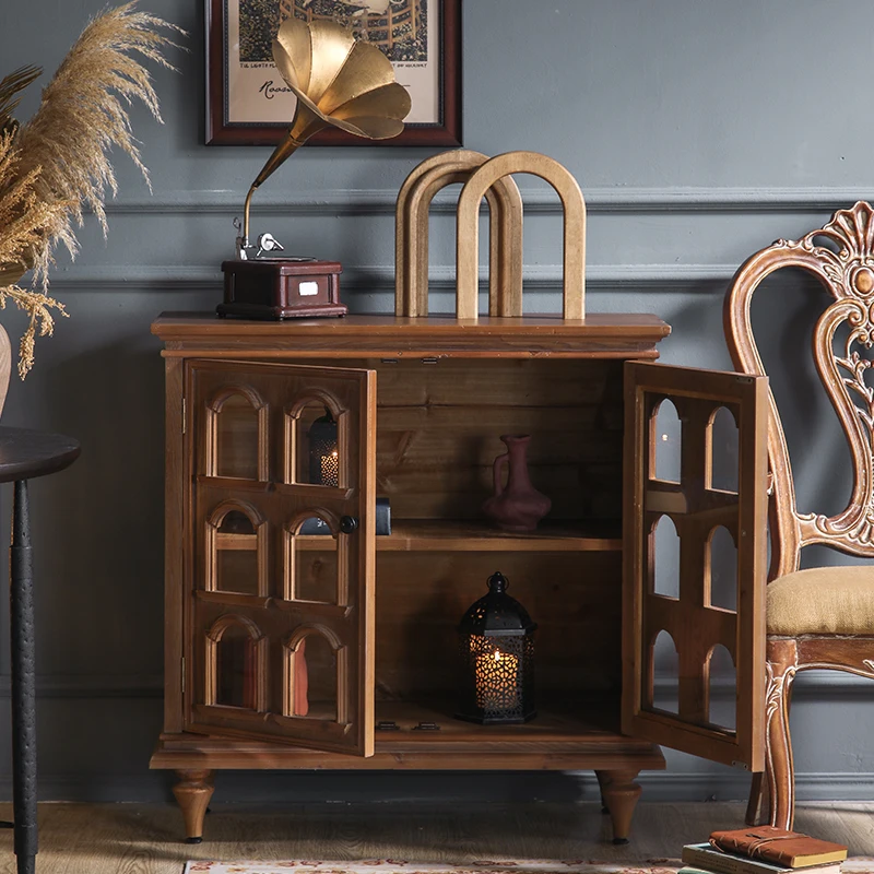 Small-sized furniture, living room, bedroom Medieval Solid Wood Side ...