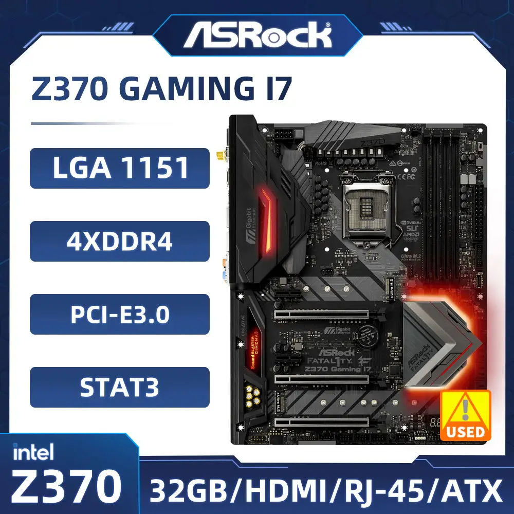 Intel Z370 LGA 1151 Motherboard ASRock Z370 GAMING I7 4×DDR4 64GB 3×M.2 ...