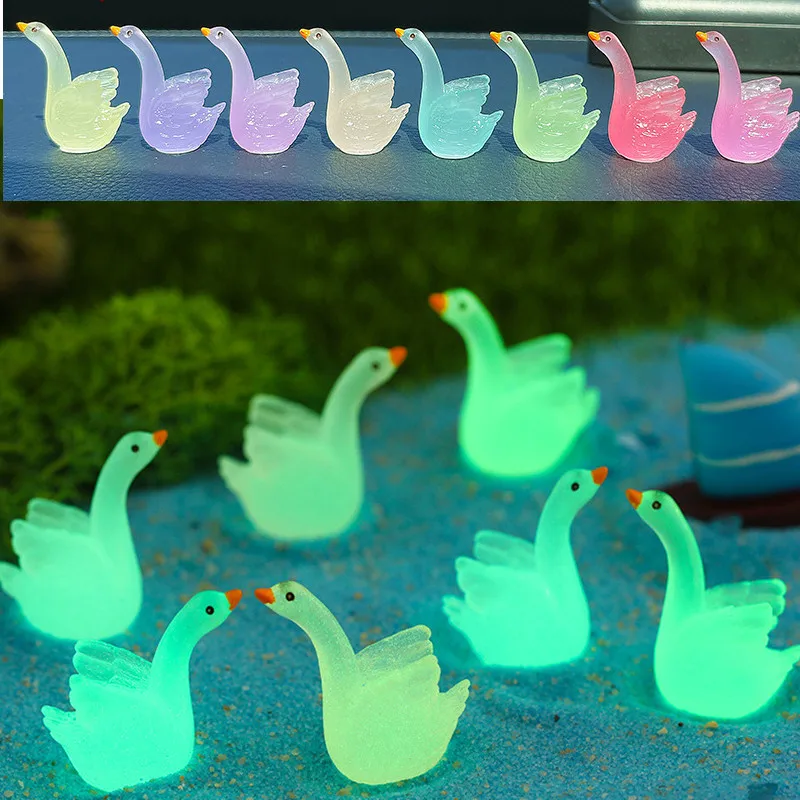 8Pcs-Mini-Swan-8-Colors-Luminous-Swans-Micro-Landscape-Accessories-Cute ...