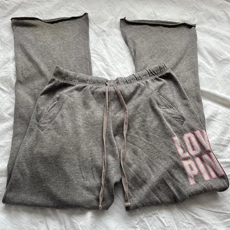 Emo-Girls-Punk-Grey-Pants-Y2K-Harajuku-Aesthetic-Pockets-Vintage-Letter ...