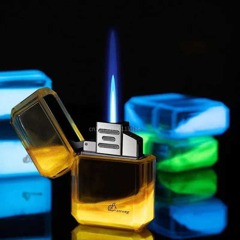 Luminous-quicksand-fluorescent-gas-lighter-windproof-creative ...