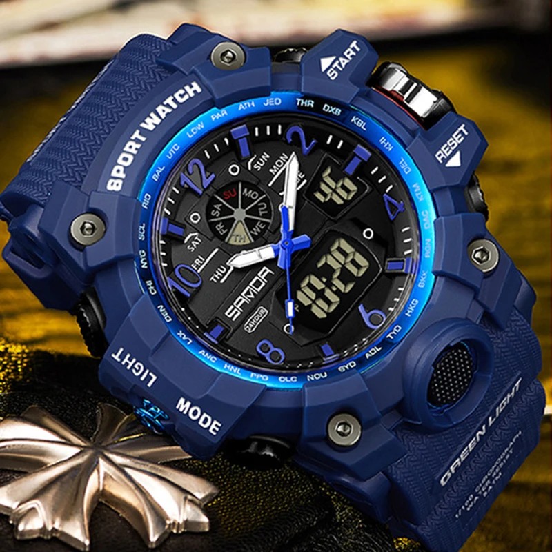 Dual-Display-Men-Watches-For-50M-Waterproof-Clock-Alarm-reloj-hombre ...