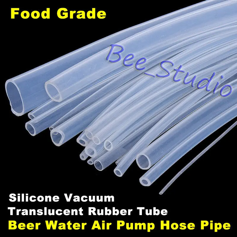 1mm 19mm Diameter 1M Food Grade Clear Translucent Silicone Tube Beer ...