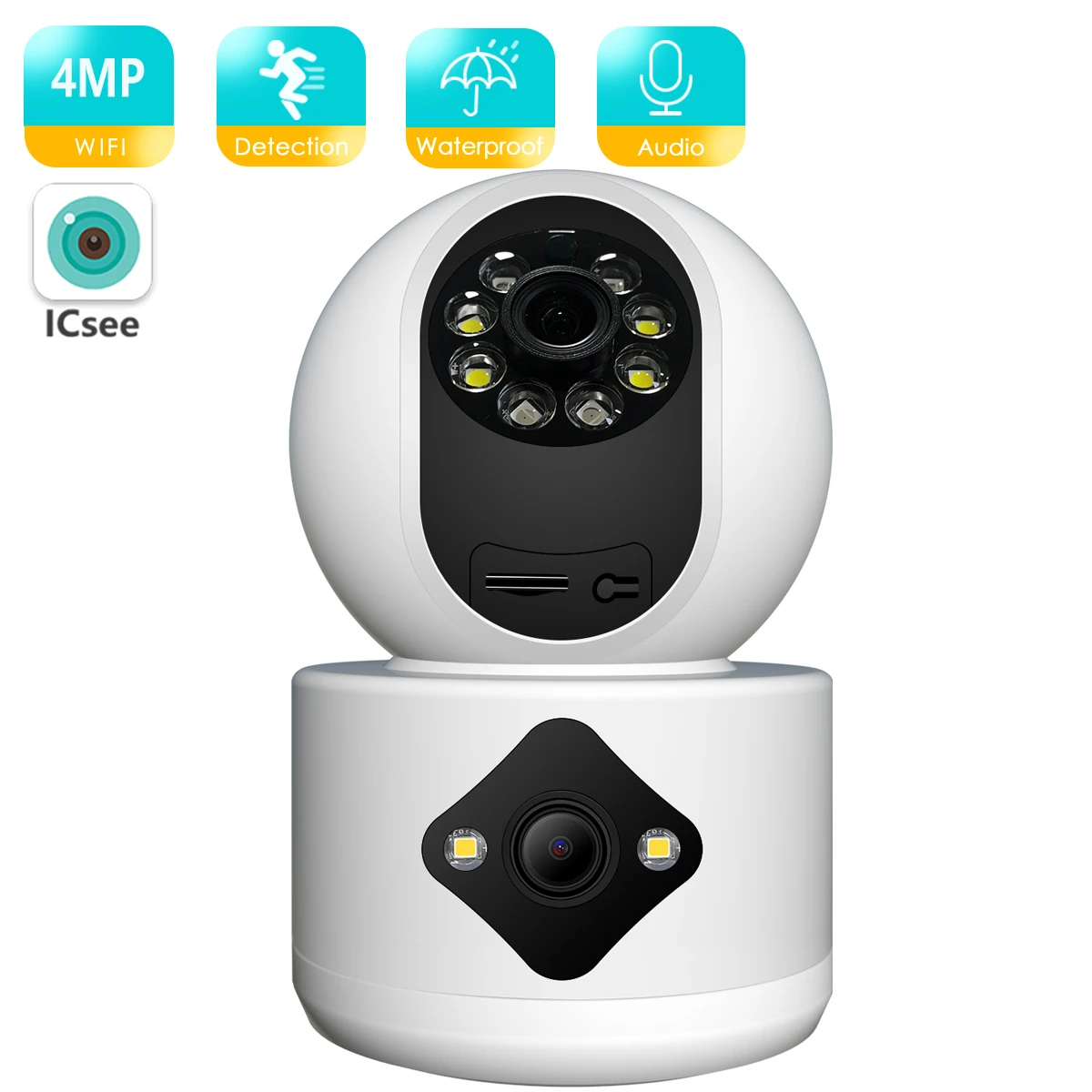 Besder 4mp Ip Wifi Camera Wireless Baby Monitor Ai Tracking Video ...