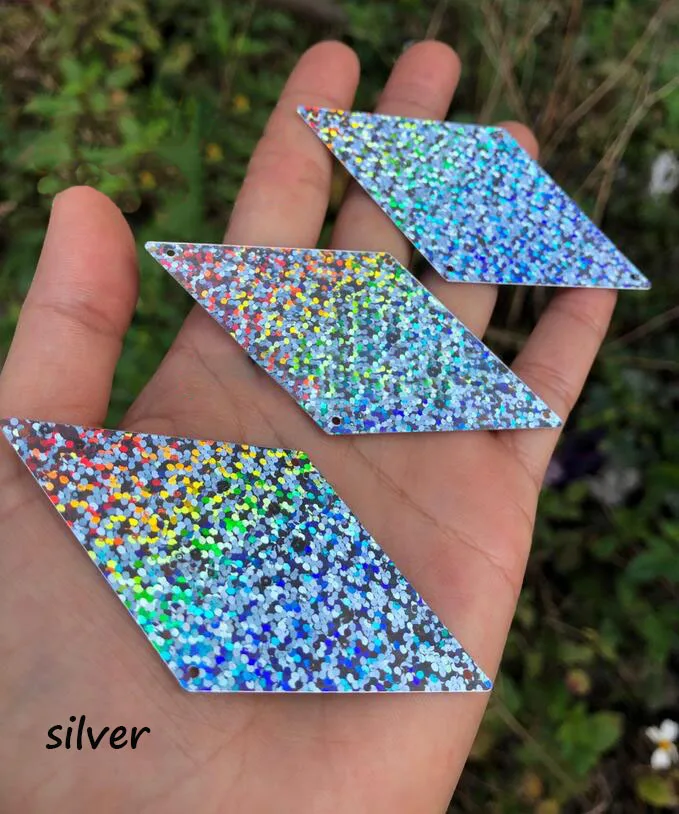 800pcs-40-80mm-Diamond-Shape-Loose-Large-Holographic-gold-silver-for ...