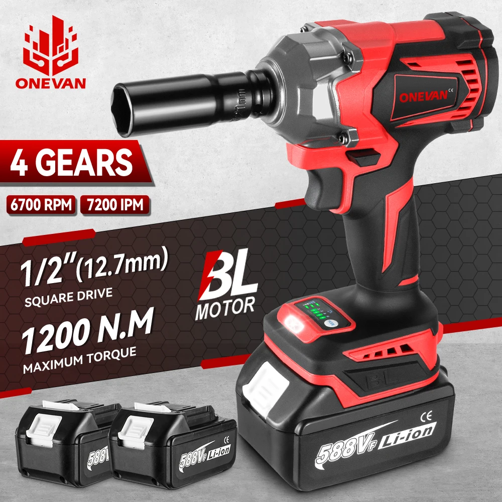 ONEVAN-1200N-M-Torque-Brushless-Electric-Impact-Wrench-1-2-Inch ...