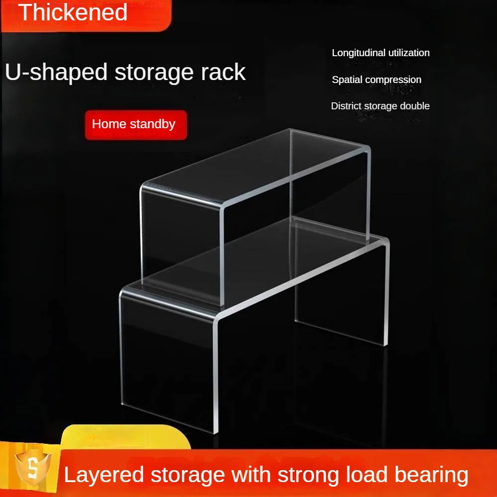 Acrylic-Storage-Rack-Desktop-U-Display-Rack-Cabinet-Baffle-Wardrobe ...