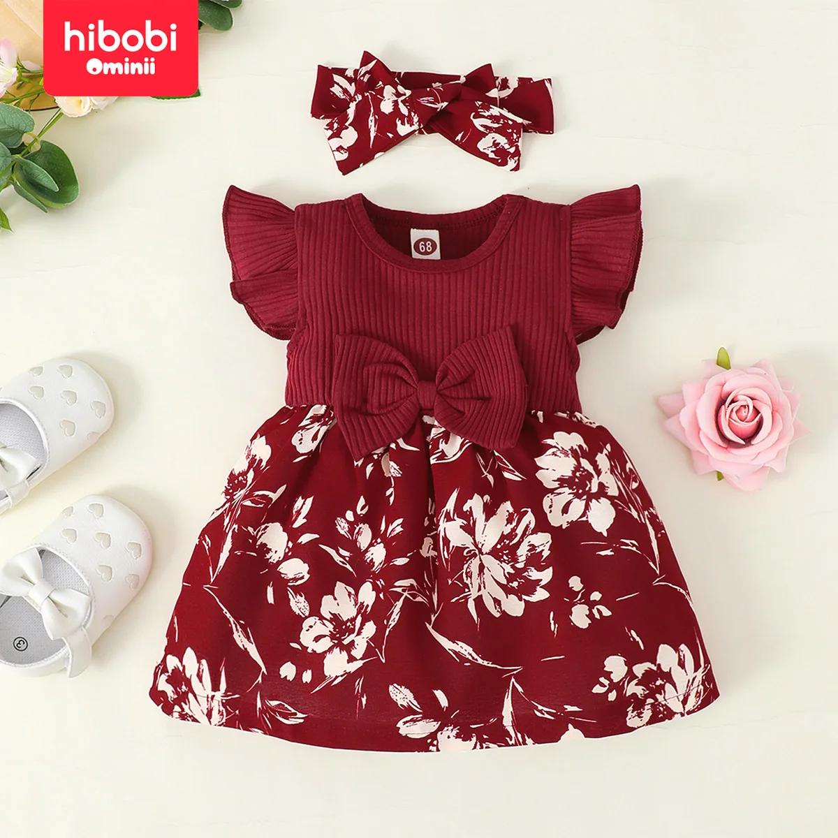 hibobi-2-Piece-Summer-Baby-Girl-Floral-Bow-Decor-Ruffled-Sleeve-Dress-With-Headband-Suitable-For.jpg