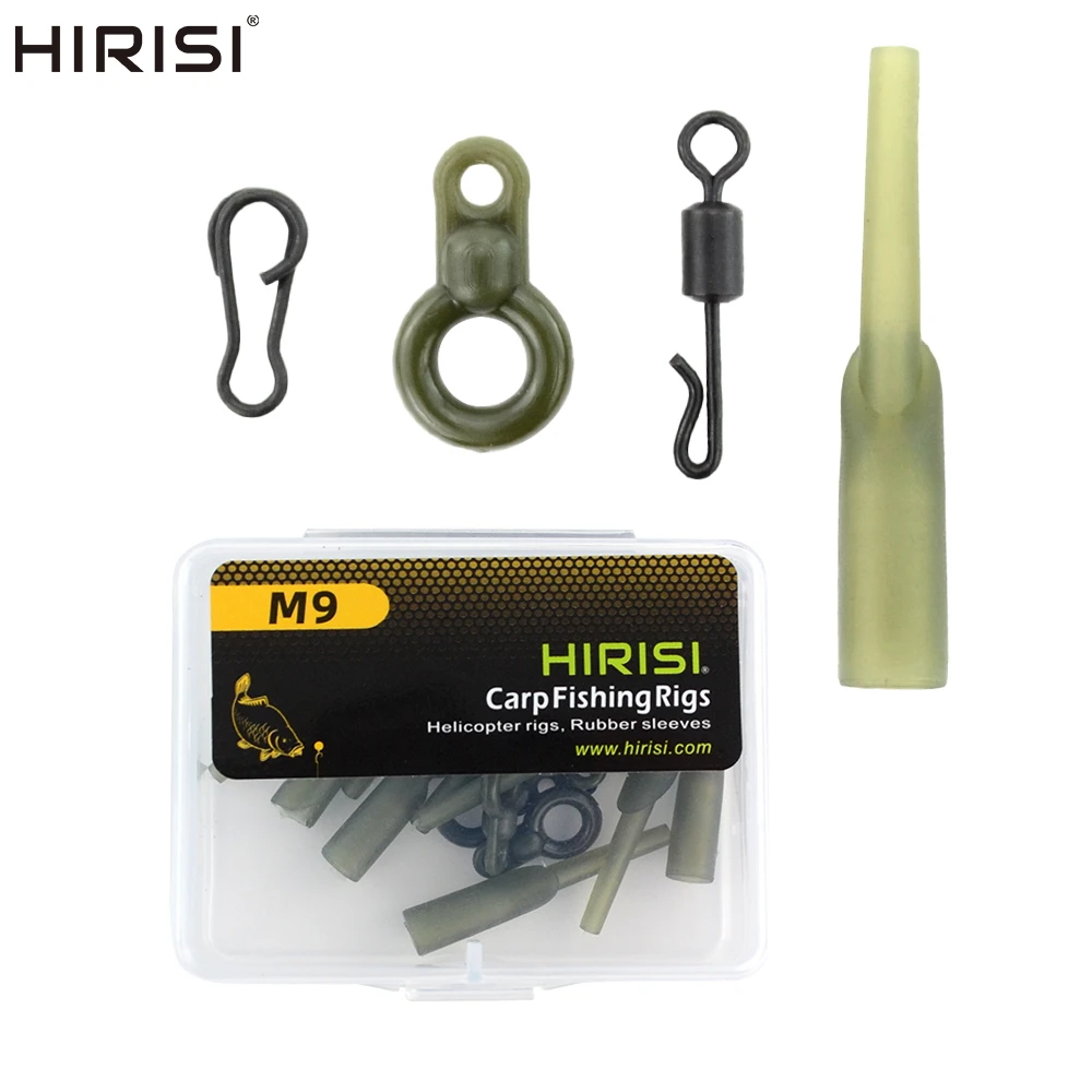 Hirisi-40-x-Carp-Fishing-Rigs-manicotti-antigroviglio-in-gomma-pesca ...