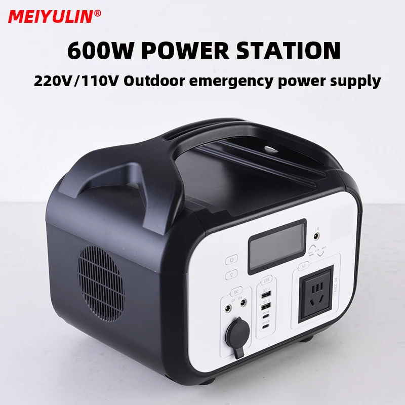 600W Portable Power Station 1200Wh Solar Generator LiFePO4 External ...