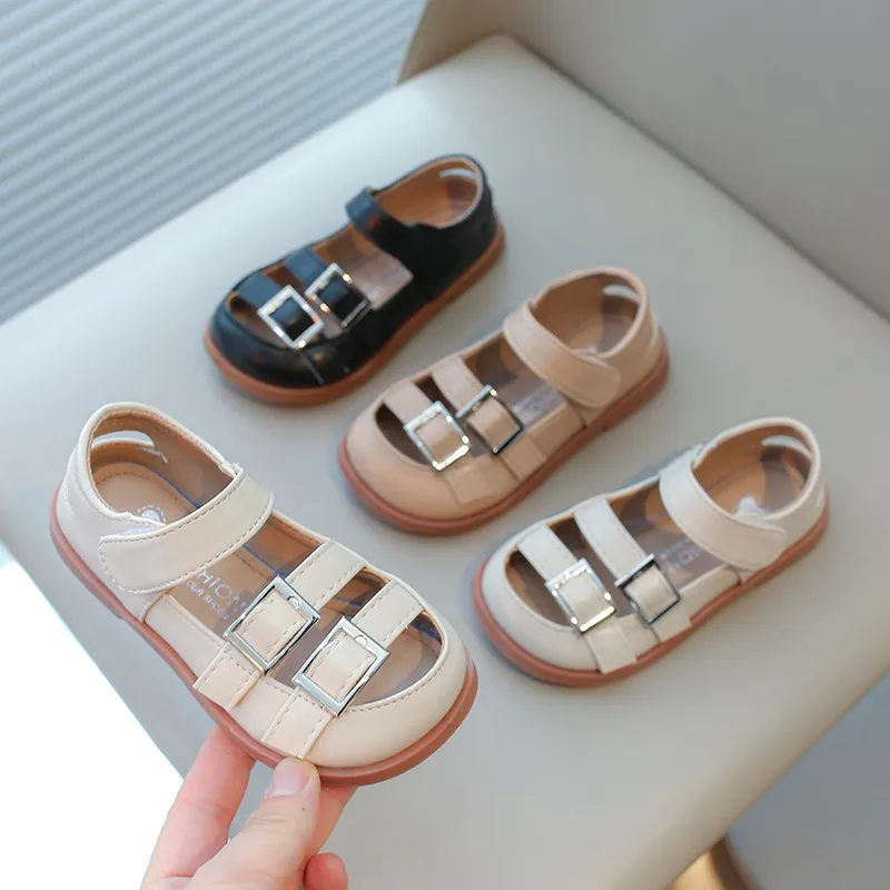 Girls Half Sandals 2024 Spring Summer Fashion New Kids Summer Shoes ...