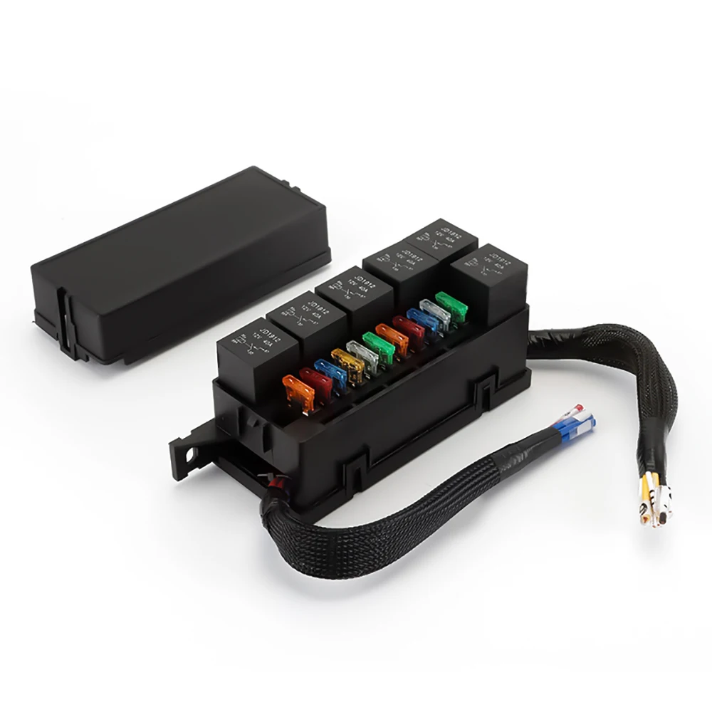 EARU 12V Fuse Block Fuse Relay Box Block 11 Way Waterproof 4PINATC/ATO ...