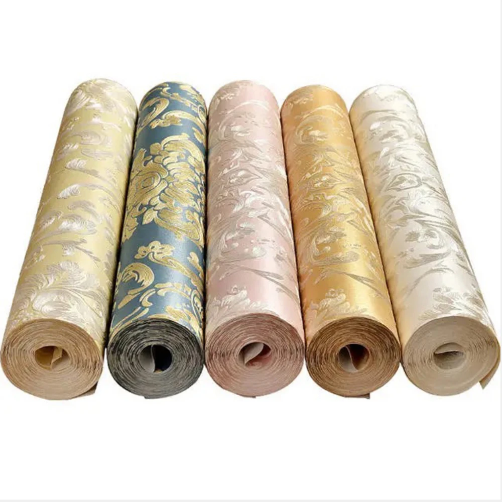 Self-Adhesive-European-Floral-Wall-Paper-Roll-Non-Woven-Wallpaper ...