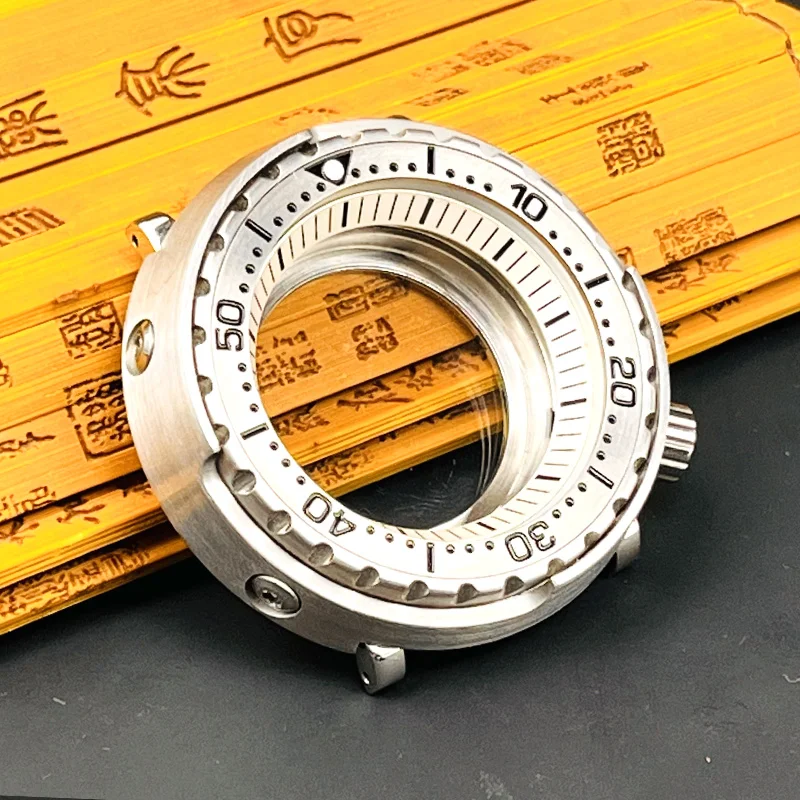 47mm Mod Seiko Tuna Canned Watch Cases fits NH35 NH36 7S 4R Japan Movement Transparent Case back ...