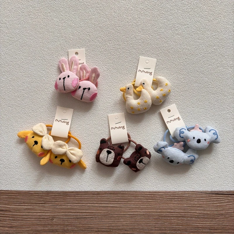 Cartoon Duck Elastic Hair Bands for Girls Hair Accessories Scrunchies ...