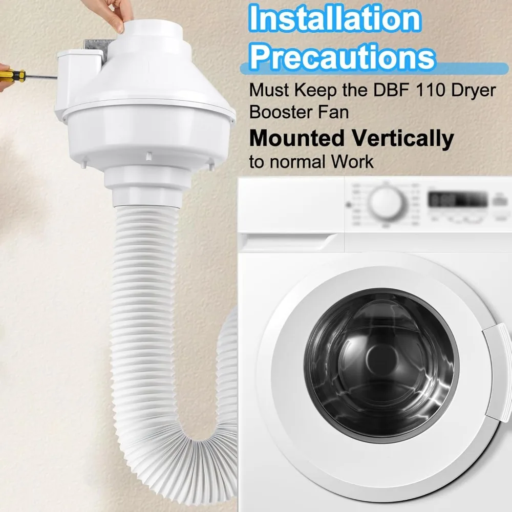 Upgraded DBF 110 Dryer Booster Fan, Dryer Vent Booster Fan 4 Inch, 4 ...