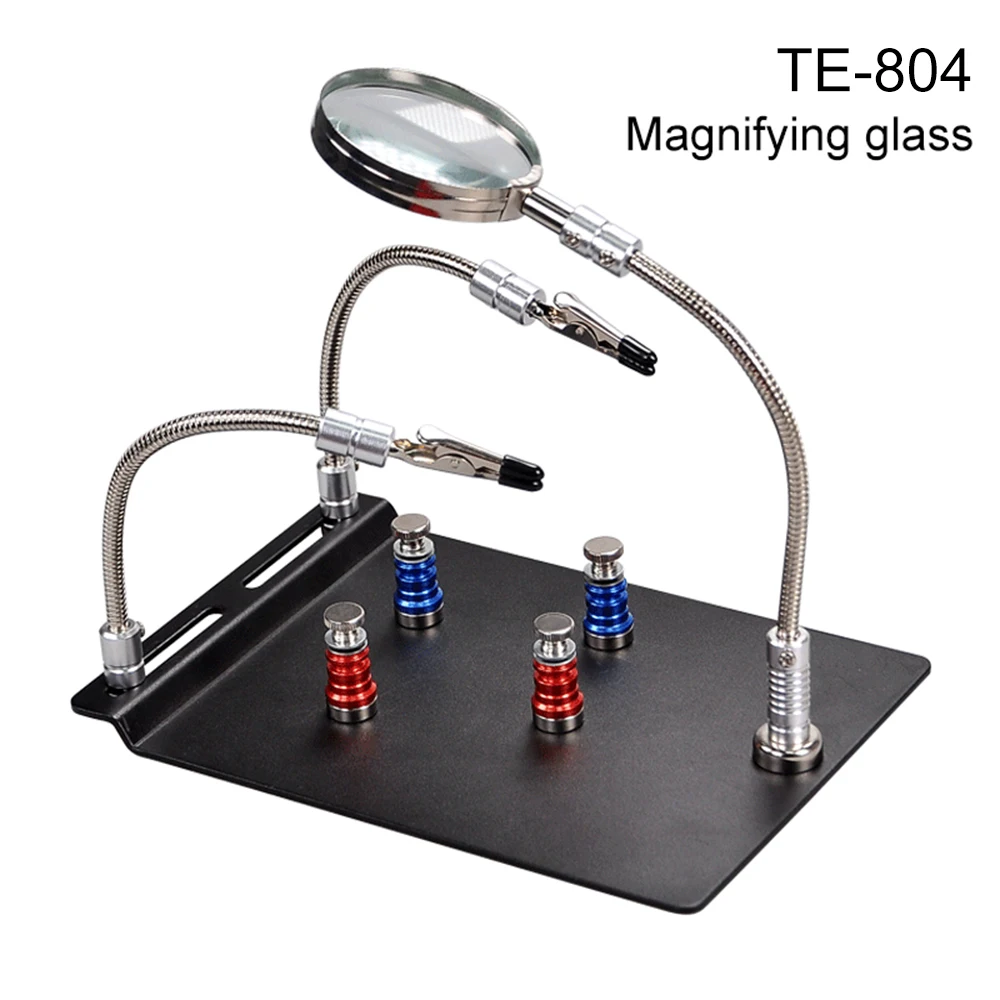 Soldering-Magnifier-with-PCB-Holder-Flexible-Metal-Arms-Helping-Hands ...