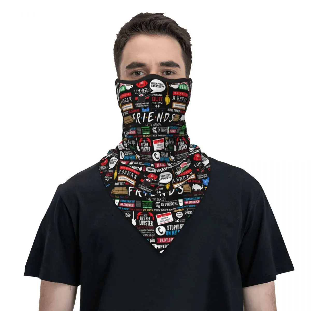 Funny-TV-Show-Friends-Collage-Bandana-Neck-Gaiter-for-Hiking-Camping ...