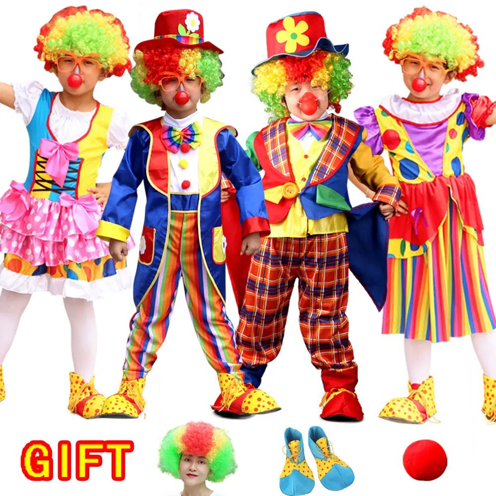 Halloween crianças impertinente circo palhaço circo fantasias cosplay ...