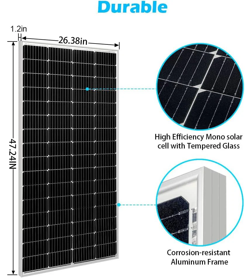 18V-Solar-Panel-160W-Rigid-Glass-Solar-Panel-Monocrystaillne-Solar-Cell ...